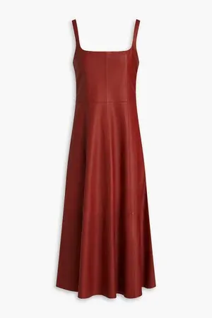 Vince Leather Midi Dress