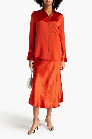 Vince Silk-satin Crepe Shirt