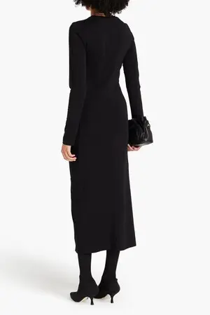Another Tomorrow Ruched Jersey Midi Dress