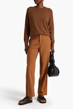 Vince Wool And Cashmere-blend Sweater - Brown