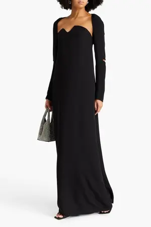 Tibi Strapless Silk-crepe Maxi Dress