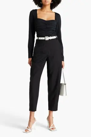 Tibi Ruched Jersey Bodysuit
