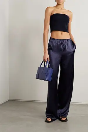 Tibi Harlow Cropped Strapless Top