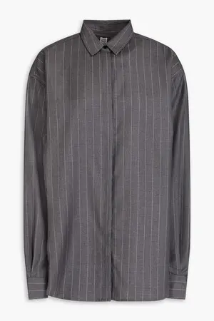 TOTEME Pinstriped Wool-twill Shirt