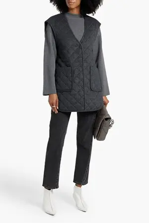 TOTEME Quilted Wool-felt Vest