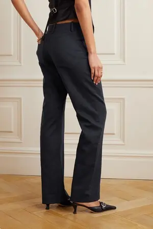 BEARE PARK Wool Straight-leg Trousers