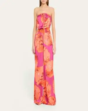 Ramy Brook Mindy Strapless Wide-leg Jumpsuit