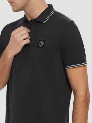 Stone Island Cotton-blend Patch Polo Shirt