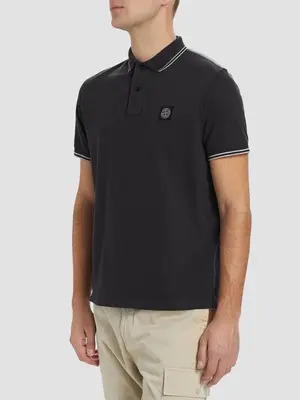 Stone Island Cotton-blend Patch Polo Shirt