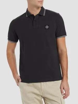 Stone Island Cotton-blend Patch Polo Shirt