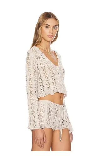 SNDYS Crochet Cardigan - Nude