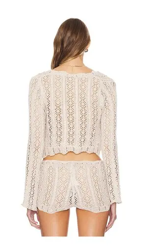 SNDYS Crochet Cardigan - Nude