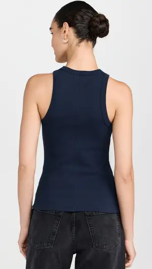 Sold Out NYC Ribbed Crewneck Tank - Navy