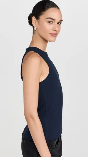 Sold Out NYC Ribbed Crewneck Tank - Navy