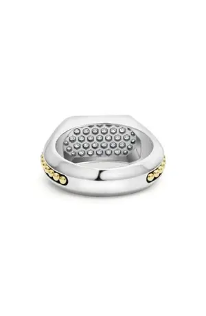 Lagos Anthem Pavé Diamond Signet Ring