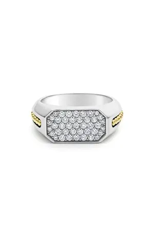 Lagos Anthem Pavé Diamond Signet Ring