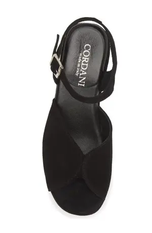 Cordani Jenna Wedge Platform Sandals - Crosta Nero