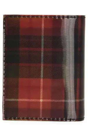 Comme Des Garçons Tartan Leather Bifold Wallet