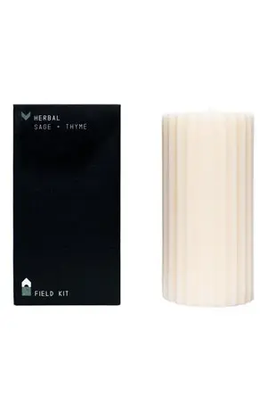FIELD KIT Herbal Pillar Candle - White