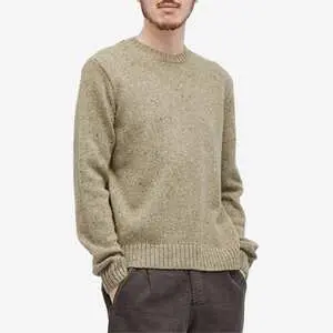 Folk Chain Crew Knit - Light Sage