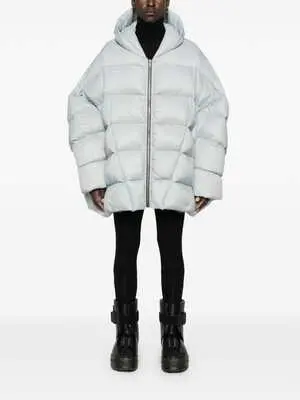 Rick Owens Jumbo Hooded Peter Coat - Blue