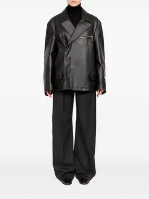 MAISON MARGIELA Zip-detailing Leather Jacket