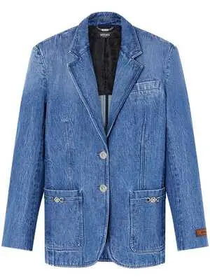 Versace Single-breasted Denim Blazer