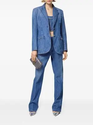 Versace Single-breasted Denim Blazer