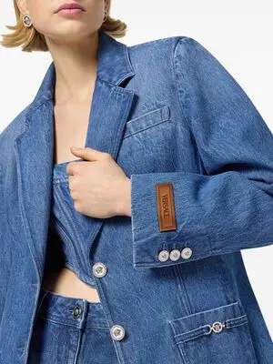 Versace Single-breasted Denim Blazer