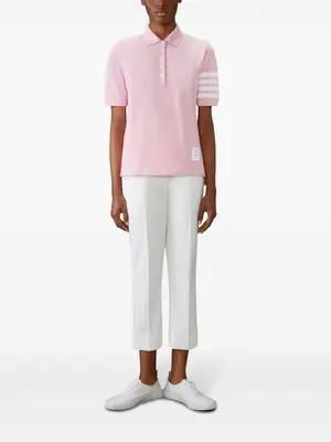 Thom Browne 4-bar Piqué-weave Polo Shirt - Pink