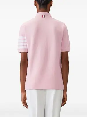 Thom Browne 4-bar Piqué-weave Polo Shirt - Pink