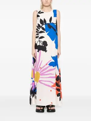Johnny Was Tatianna Printed Maxi Dress - Neutrals