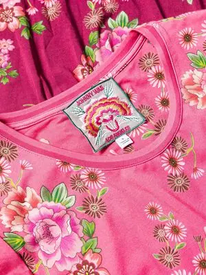 Johnny Was Floral-print Cap-sleeve Dress