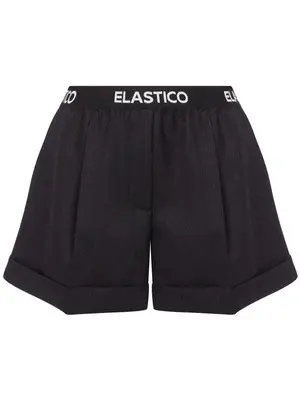 Moschino Pleat-detailing Virgin Wool Shorts - Grey
