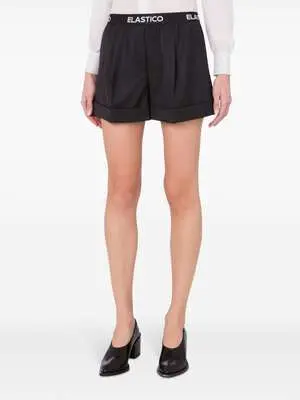 Moschino Pleat-detailing Virgin Wool Shorts - Grey