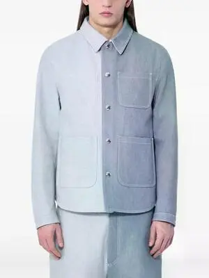Thom Browne Utility Denim Shirt Jacket - Grey