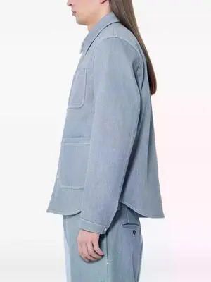 Thom Browne Utility Denim Shirt Jacket - Grey