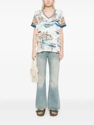 Johnny Was Janie Printed T-shirt - Neutrals