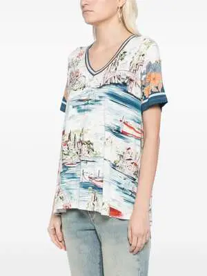 Johnny Was Janie Printed T-shirt - Neutrals