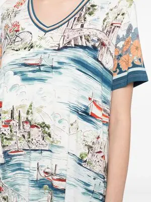 Johnny Was Janie Printed T-shirt - Neutrals