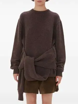 JW Anderson Tie-front Knit Sweater - Brown