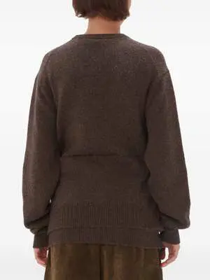 JW Anderson Tie-front Knit Sweater - Brown