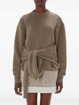 JW Anderson Tie-front Knit Sweater - Neutrals