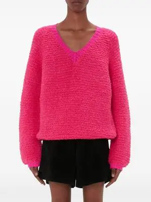 JW Anderson Bouclé V-neck Sweater