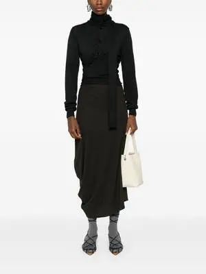 LEMAIRE Scarf-detail Cardigan - Grey