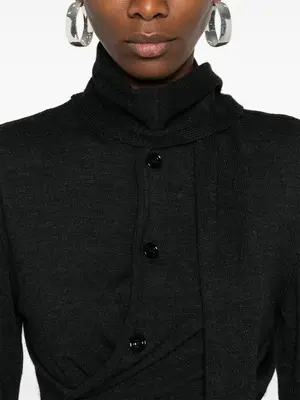 LEMAIRE Scarf-detail Cardigan - Grey