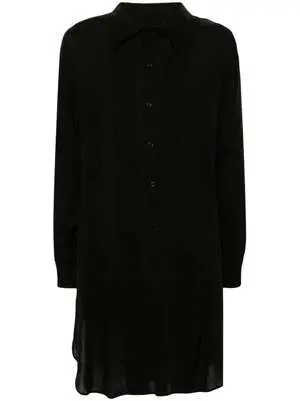 Yohji Yamamoto Pleat-detail Shirt - Black