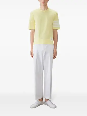 Thom Browne 4-bar Short-sleeve T-shirt - Yellow