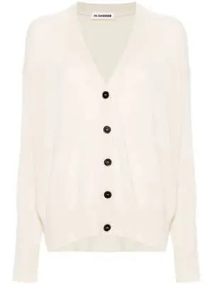 Drop Shoulder V-Neck Cardigans
