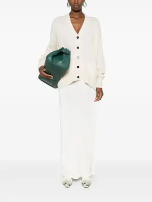 JIL SANDER Cashmere Drop-shoulder Cardigan - White